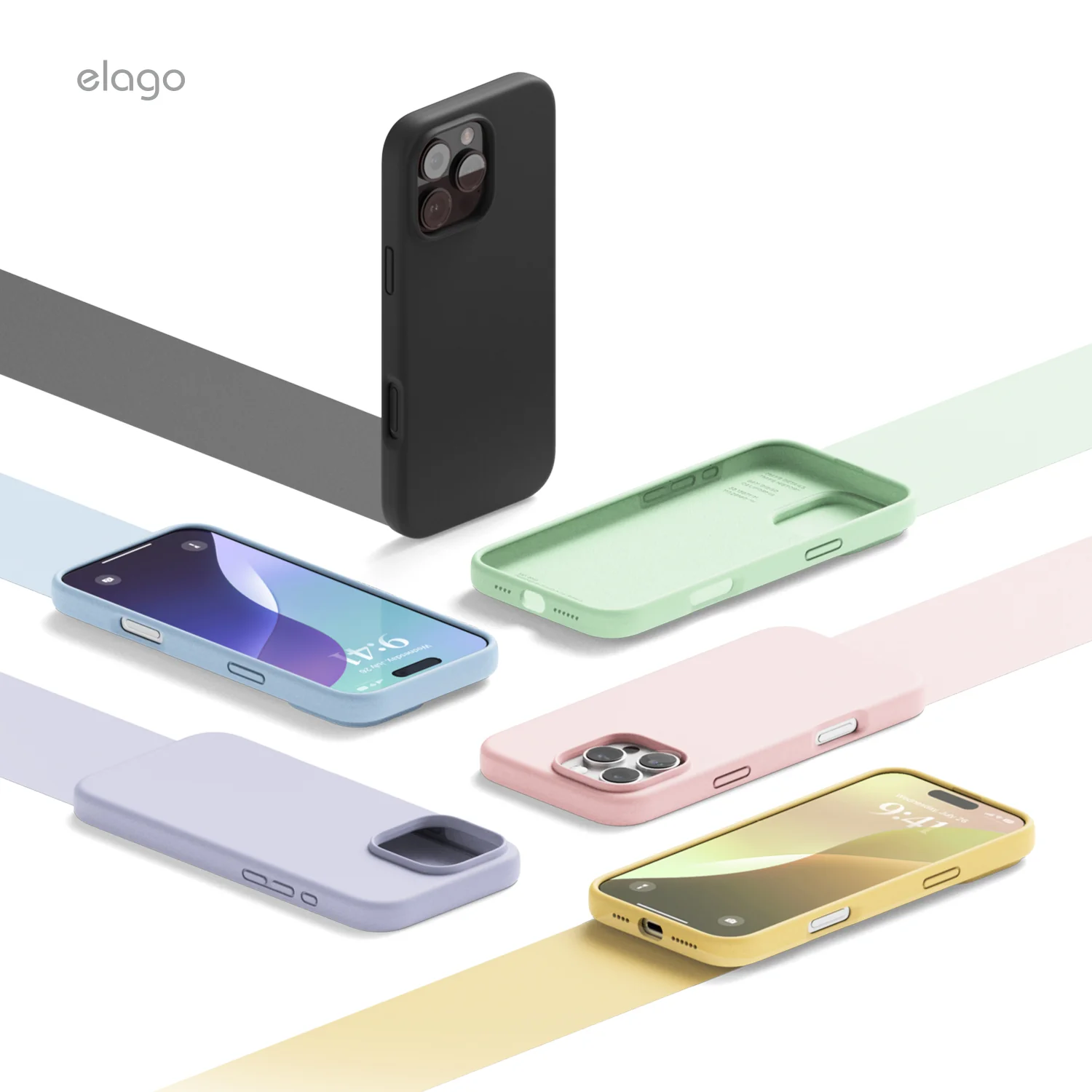 elago iPhone 16, 16 Plus, 16 Pro, 16 Pro max Silicone Case 37 Color ของ ...
