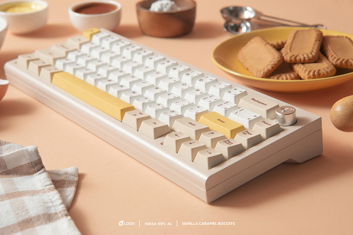 LOGA Yaksa 65AL Aluminum wireless mechanical keyboard : Vanilla Caramel ...