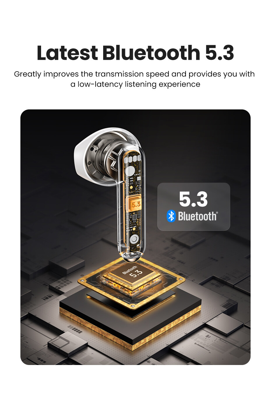 UGREEN HiTune H5 True Wireless Earbuds Bluetooth 5.3 หูฟังไร้สาย กันน้ำ IPX 5 รุ่น 15612 ...