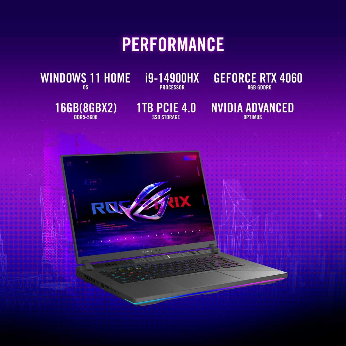 ASUS ROG Strix G16 2024 (G614JVR-N4051W),gaming laptop, 16" 2.5K ...