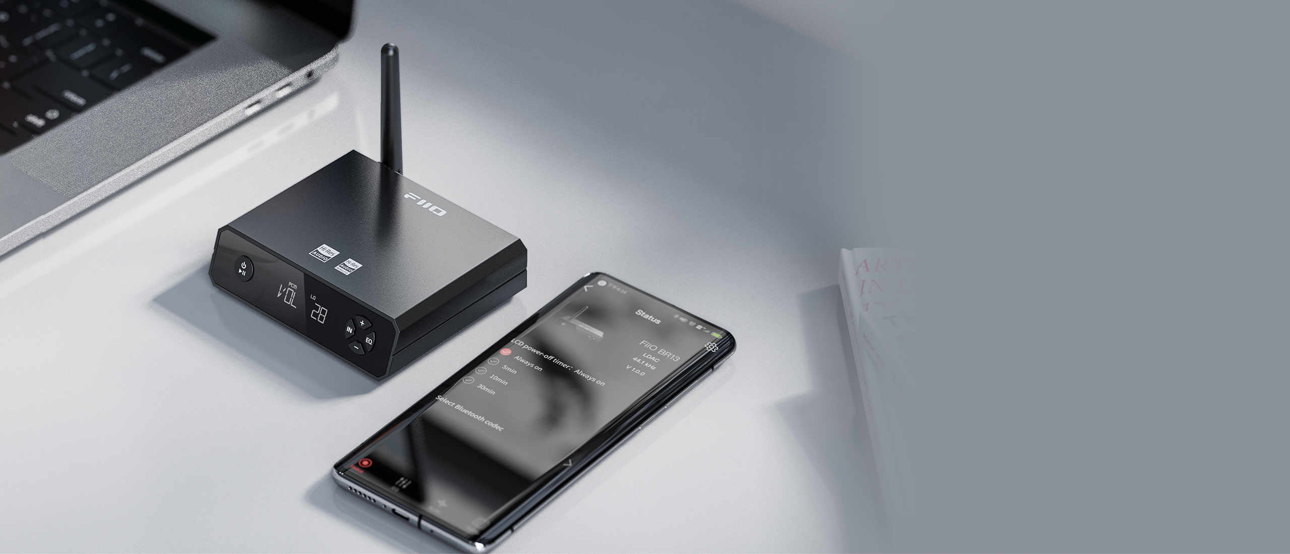 FiiO BR13 Dual Hi-Res Bluetooth Transmitter Black ตัวรับสัญญาณบลูทูธ | Shopee Thailand