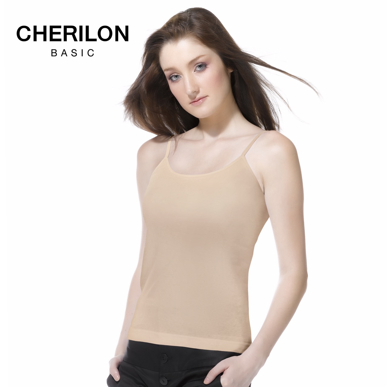 CHERILON เชอรีล่อน เสื้อสายเดี่ยว Cotton 100% นุ่ม บาง ทอไร้ตะเข็บข้าง สบาย ไม่มีบรา ระบายอากาศ ...
