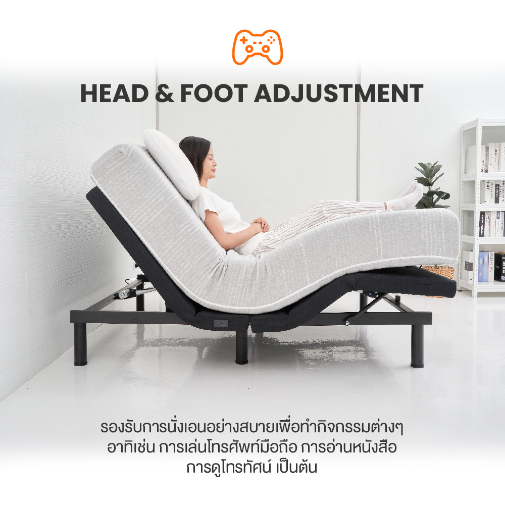 Ergotrendโครงเตียงปรับระดับ Gravity กดปุ่มเดียวจากท่านอนมาเป็นท่าดูซีรี่ย์ ลดอาการกรดไหลย้อน/มี ...