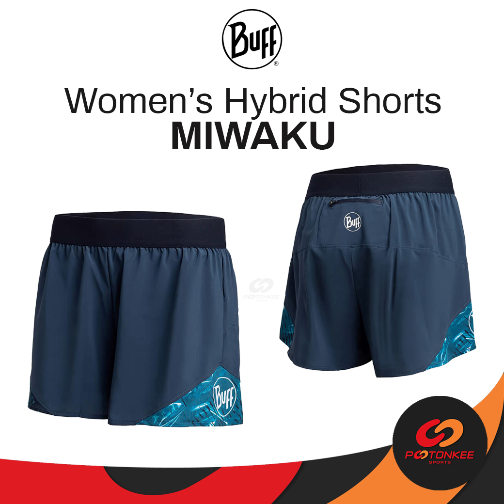 BUFF Women's Hybrid Shorts MIWAKU กางเกงวิ่งผู้หญิง มีซับใน เบา ระบาย ...