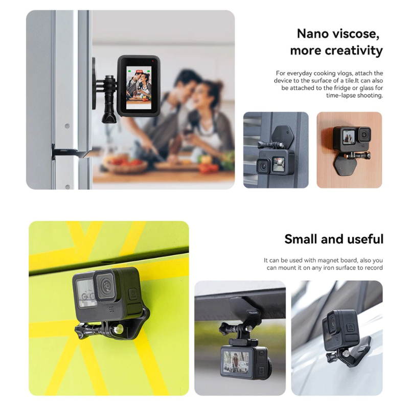 Telesin magnetic mount with Nano sticker kit เมาท์แม่เหล็ก สำหรับGOPRO ...