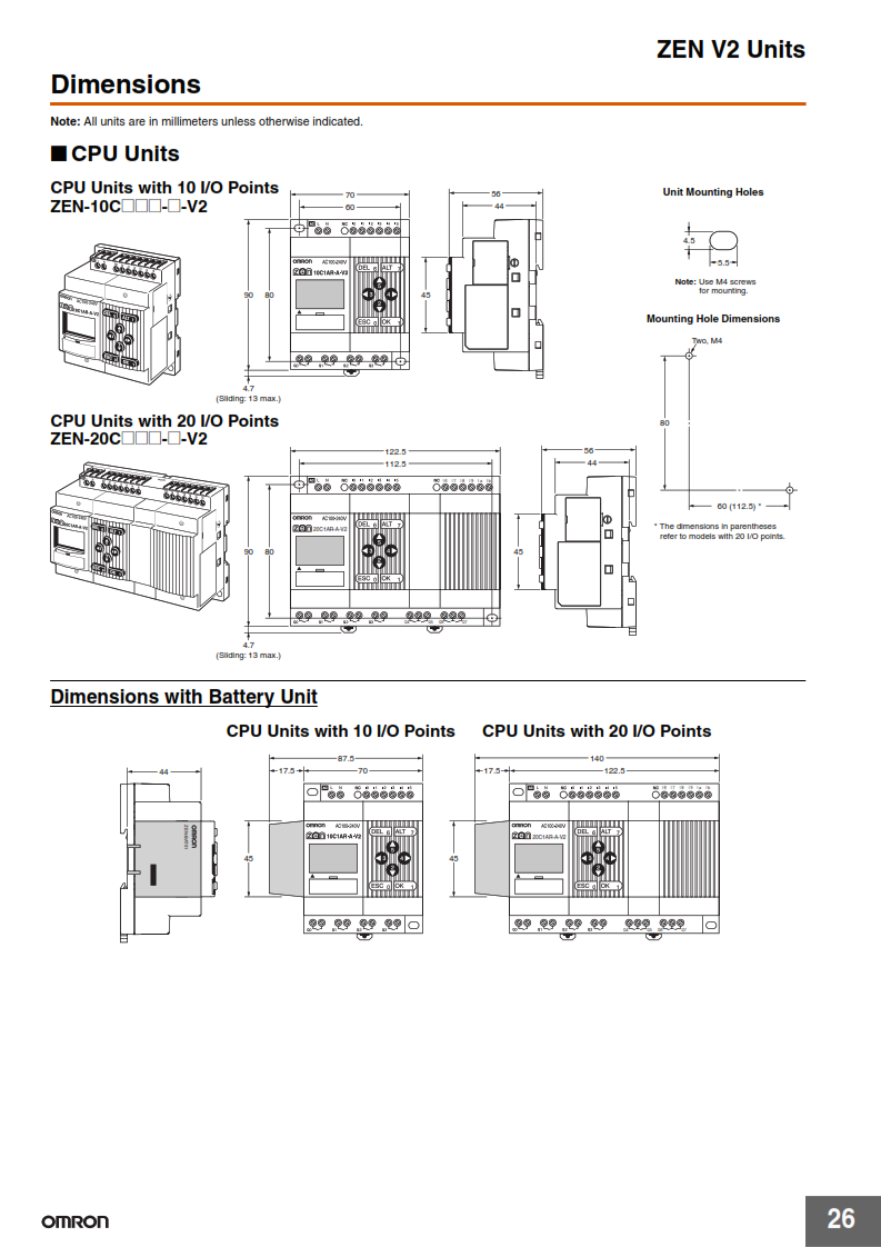 Omron Programmable ZEN-10C1AR-A-V2 LCD 10I/O แรงดันแหล่งจ่าย 100-240VAC ...