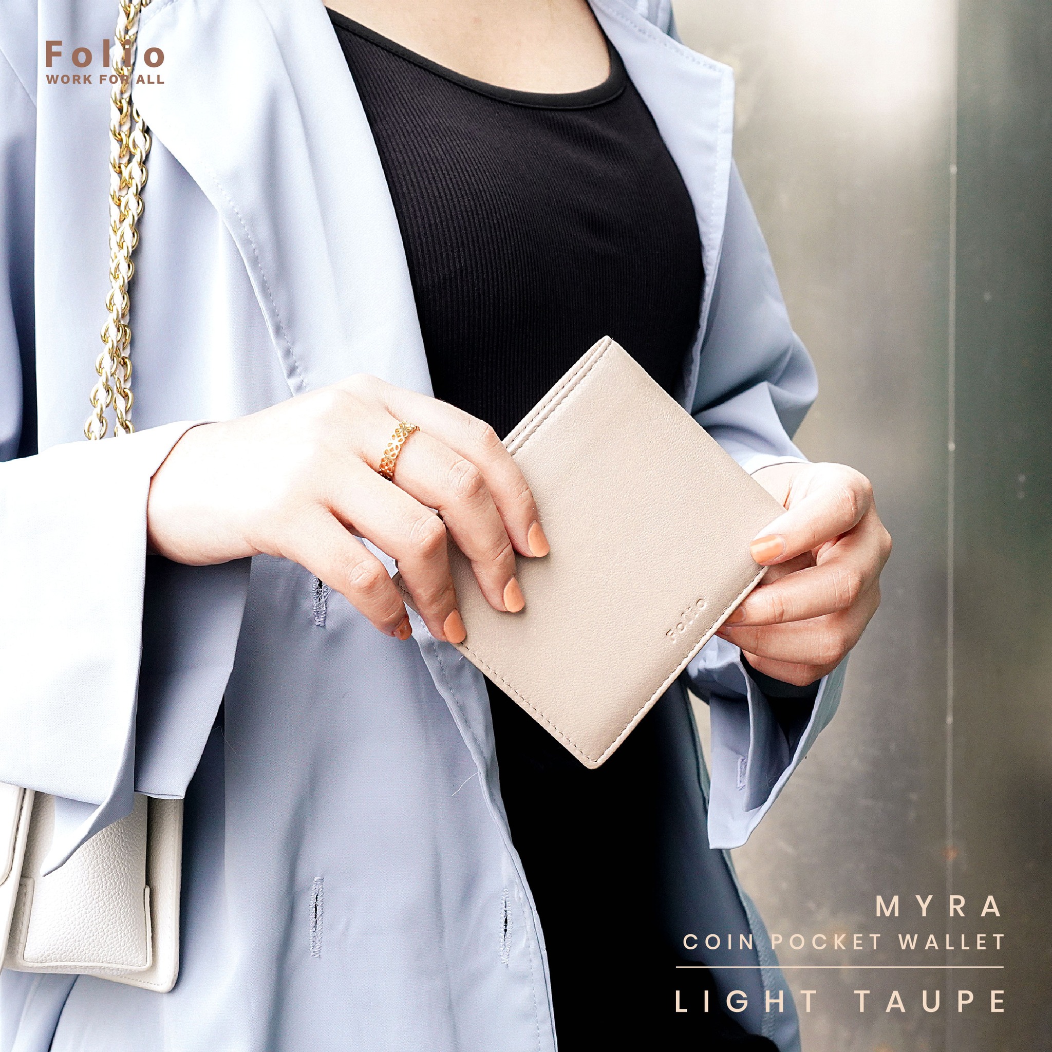 FOLIO : Myra Coin Pocket Wallet กระเป๋าสตางค์หนัง บริการปั้มชื่อฟรี ...
