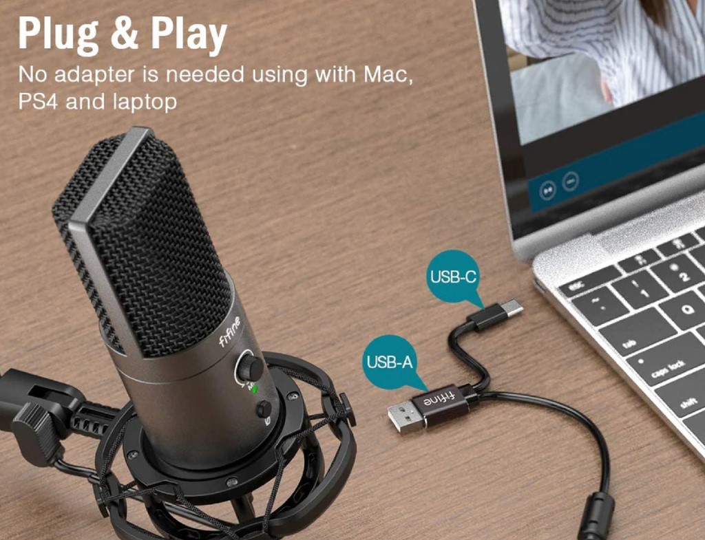 Fifine T683 Condenser Microphone Bundle Black ไมโครโฟน | Shopee Thailand