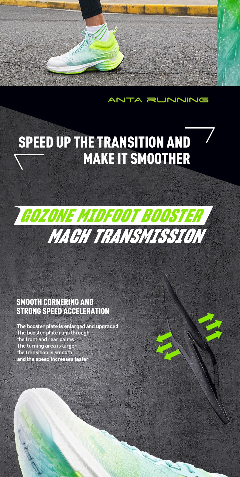 ANTA Mach 3 Pro รองเท้าวิ่งผู้ชาย Road Racing Nitroedge รองเท้ากีฬา ...