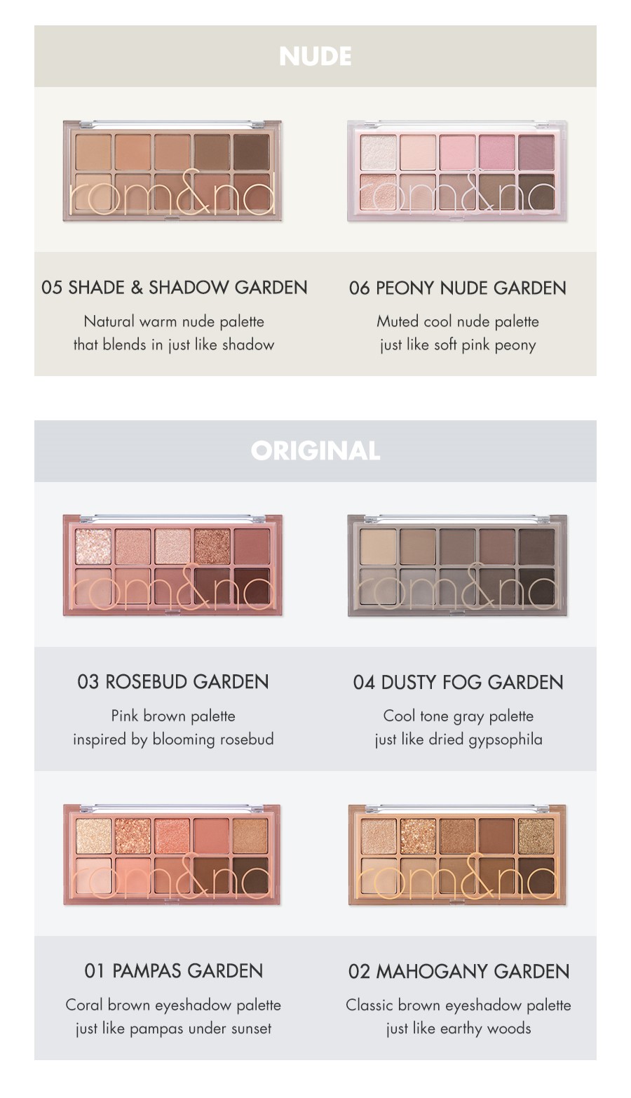 [rom&nd official] rom&nd NEW Better Than Palette (11 colors) New Colors ...