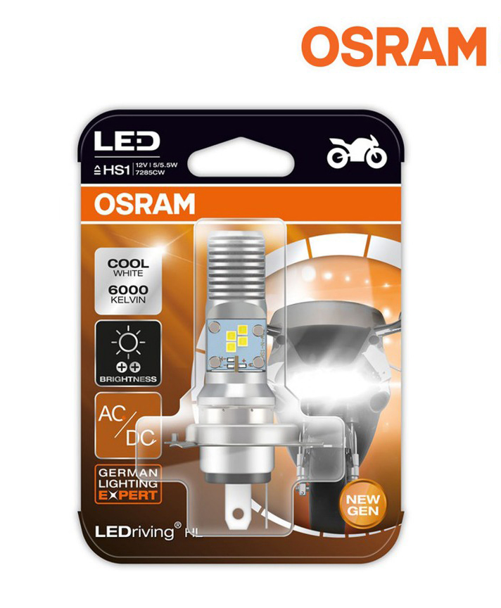OSRAM หลอดไฟหน้ารถมอเตอร์ไซค์ HS1 LED รหัส 7285CW สี Cool White | Shopee Thailand