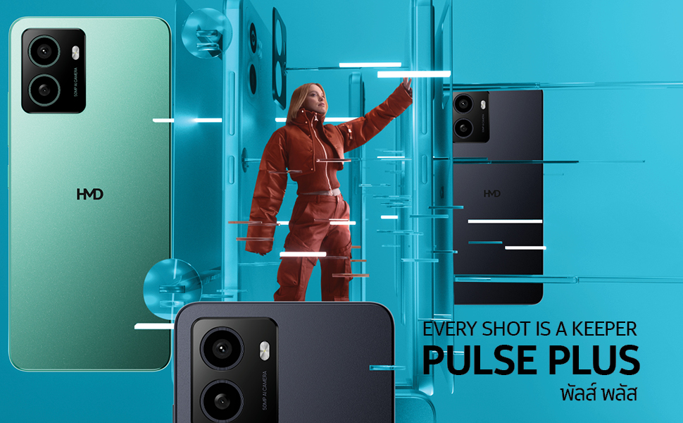 HMD Pulse Plus (4/128) จอขนาด 6.56" แบตเตอรี่ 5000 mAh กล้องหน้า 8 MP ...