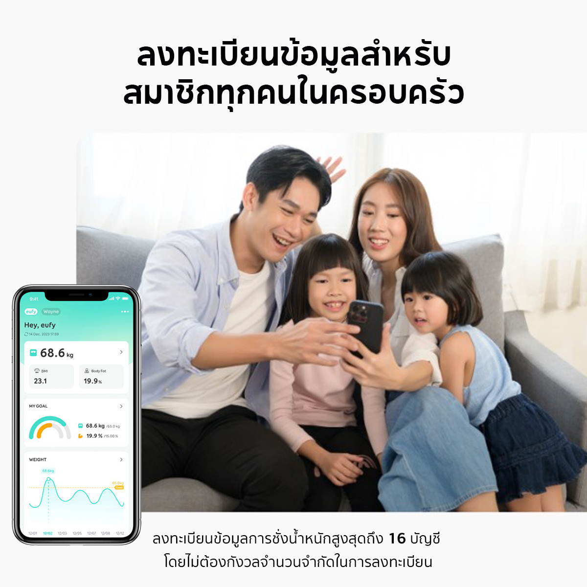 Anker Eufy Smart Scale A1 BMI เครื่องชั่งน้ำหนัก วัดค่าสุขภาพ 12 รายการ ...
