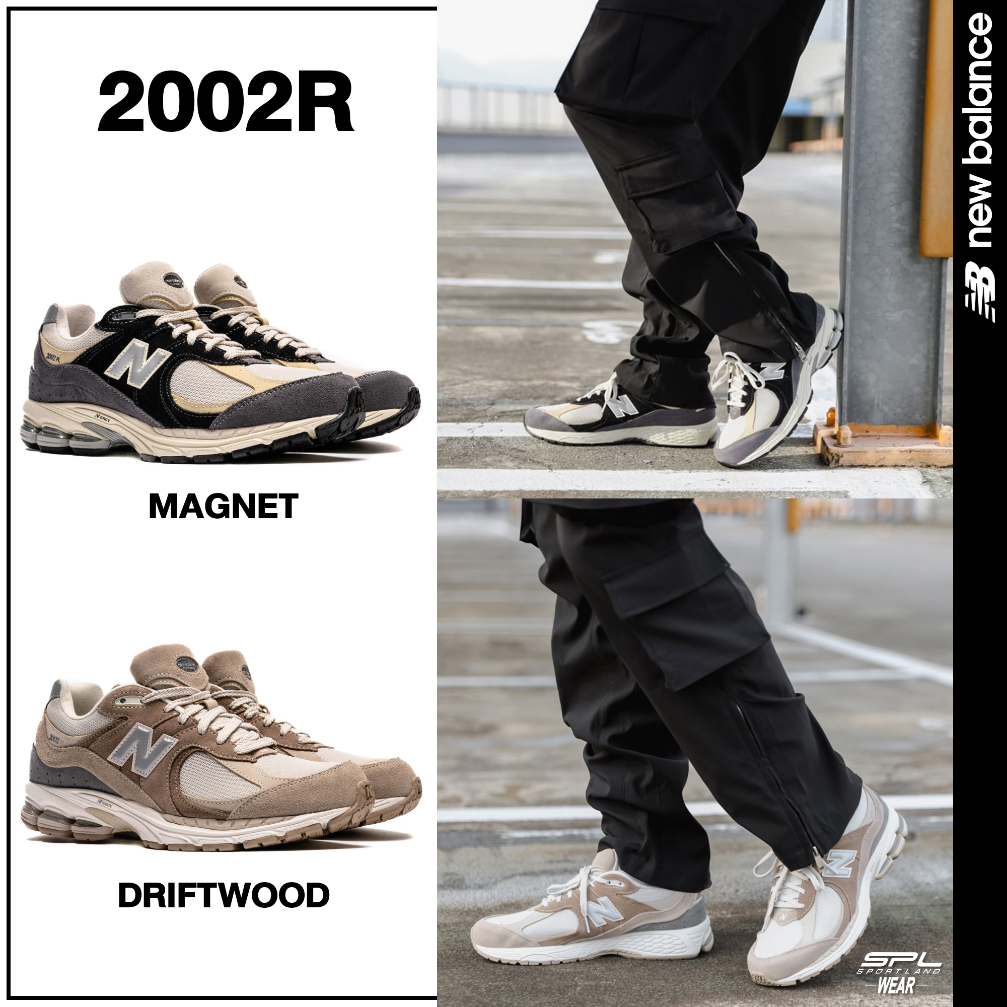 New Balance Collection รองเท้าผ้าใบ รองเท้าแฟชั่น NB ND M 2002R Magnet ...