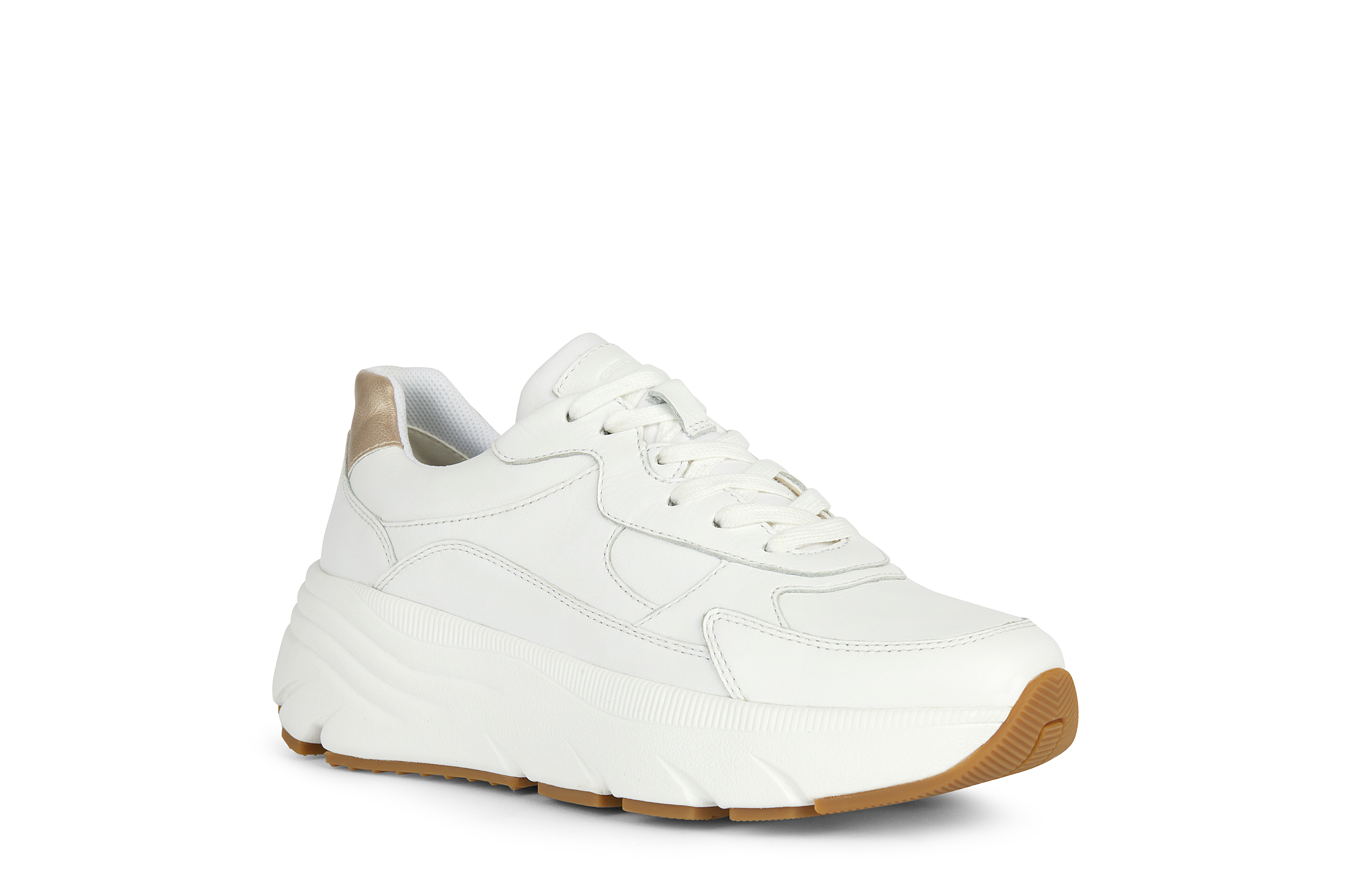 GEOX รองเท้าลำลองผู้หญิง รุ่น D DIAMANTA - WHITE/GOLD (D45UFBC1327F ...