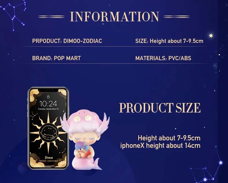 ***พร้อมส่งจากไทย*** POP MART Dimoo Zodiac Series กล่องสุ่ม กล่องจุ่ม ...