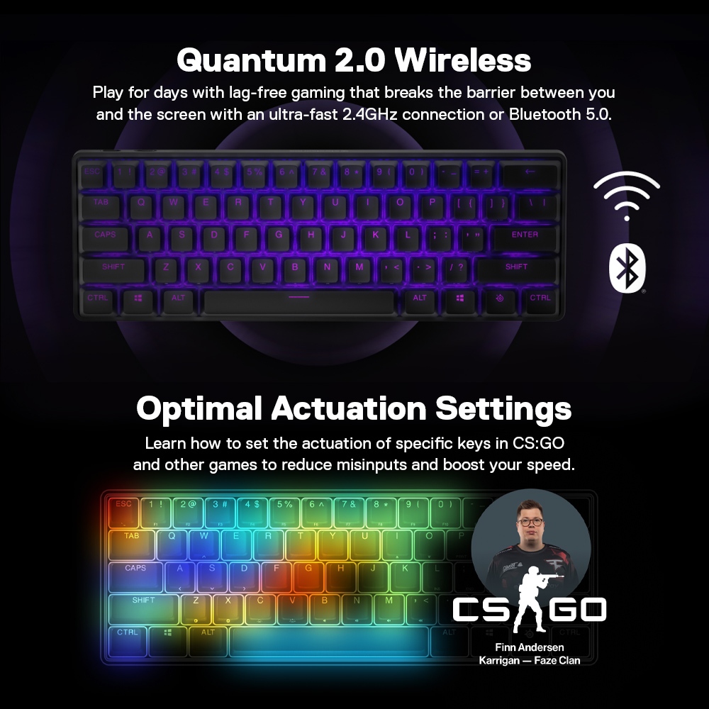 SteelSeries Apex Pro TKL Wireless Optical Keyboard คีบอร์ดเกมมิ่งไร้สาย ...