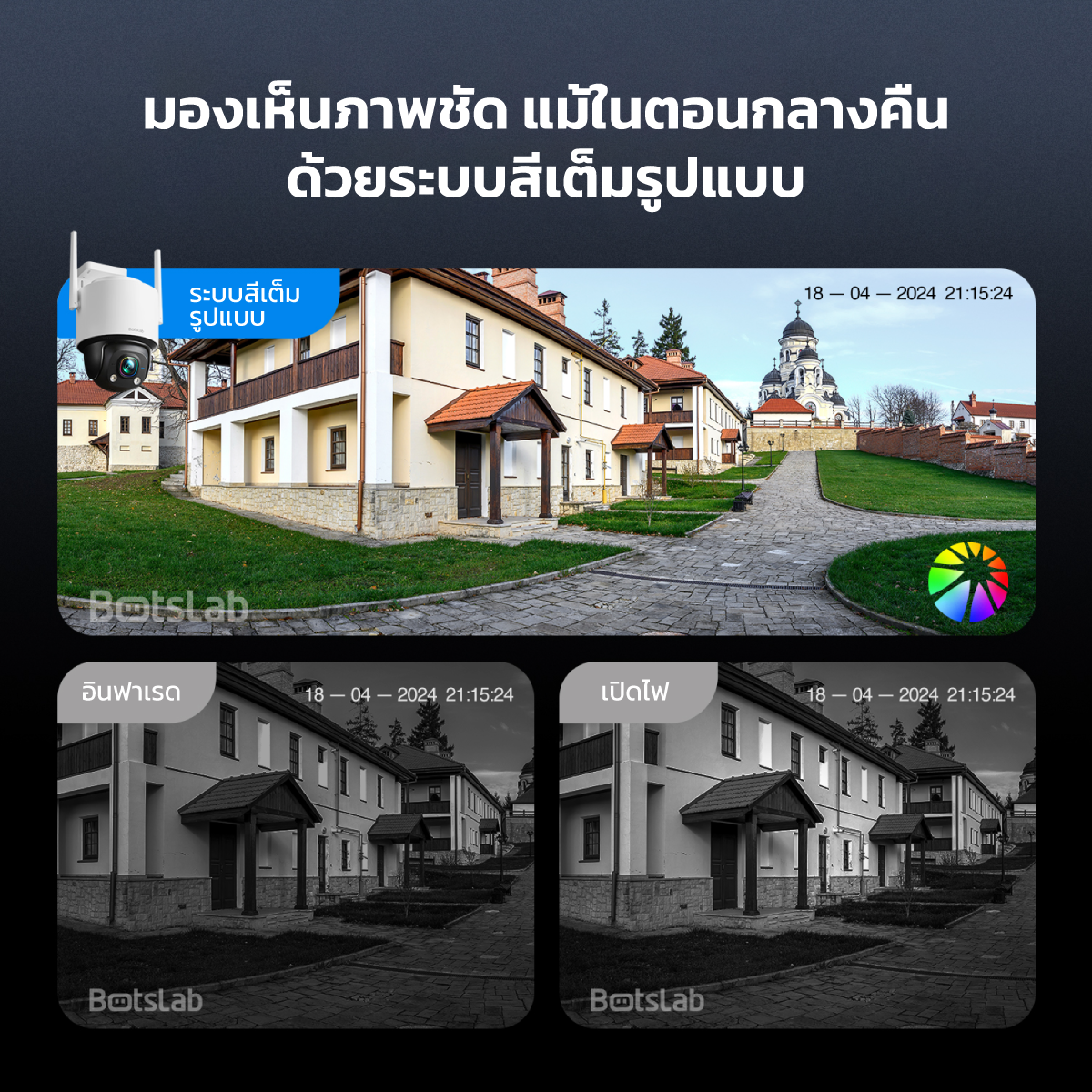 360 Botslab รุ่น W317 Outdoor Pan/Tilt Camera Pro กล้องวงจรปิดภายนอก ...