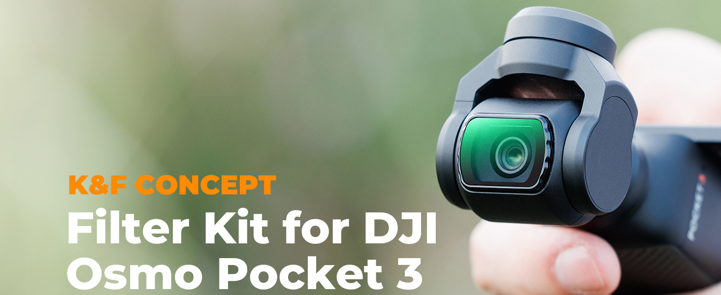 K&F CONCEPT DJI OSMO Pocket3 filter (CPL+Black Soft 1/4+ND2-32) with a ...