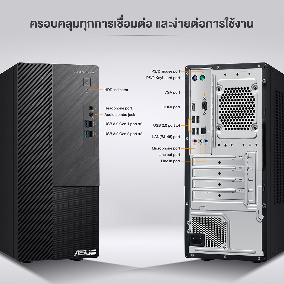 ASUS ExpertCenter S5 Mini Tower (S500ME-713700064W) i7-13700, 8GB DDR4 ...