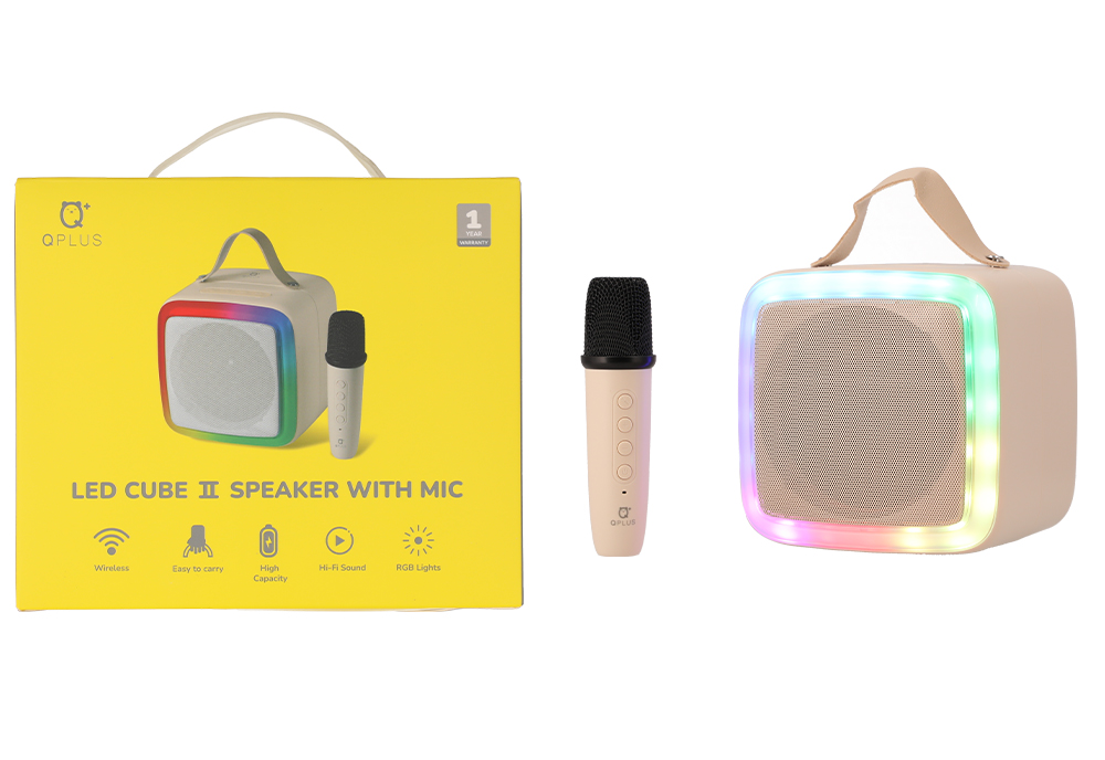 ลำโพงบลูทูธ QPLUS LED mini Cube II with MIC by Banana IT | Shopee Thailand