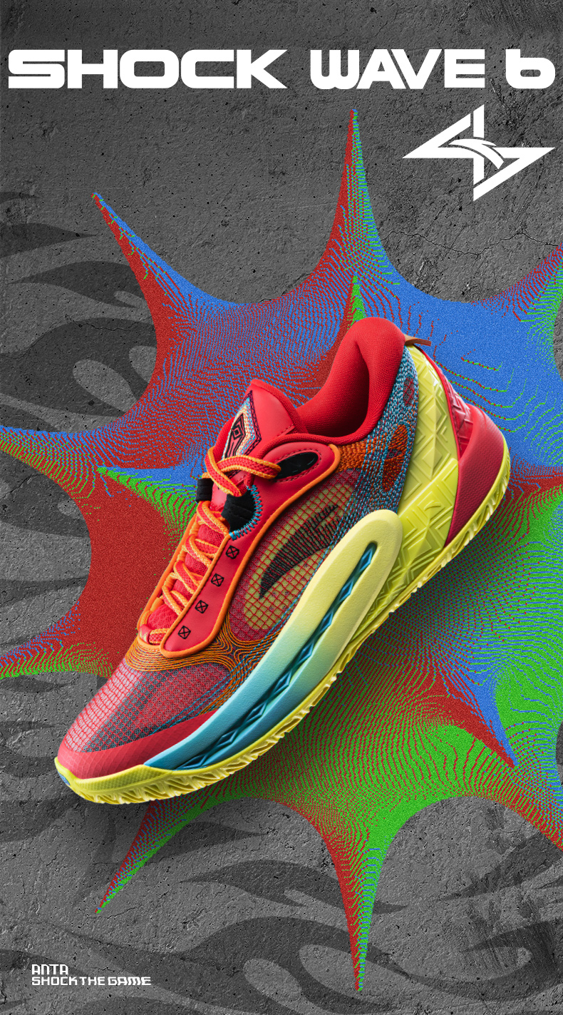 ANTA Shock Wave 6 รองเท้าบาสเก็ตบอลผู้ชาย Nitroedge รองเท้ากีฬา ...