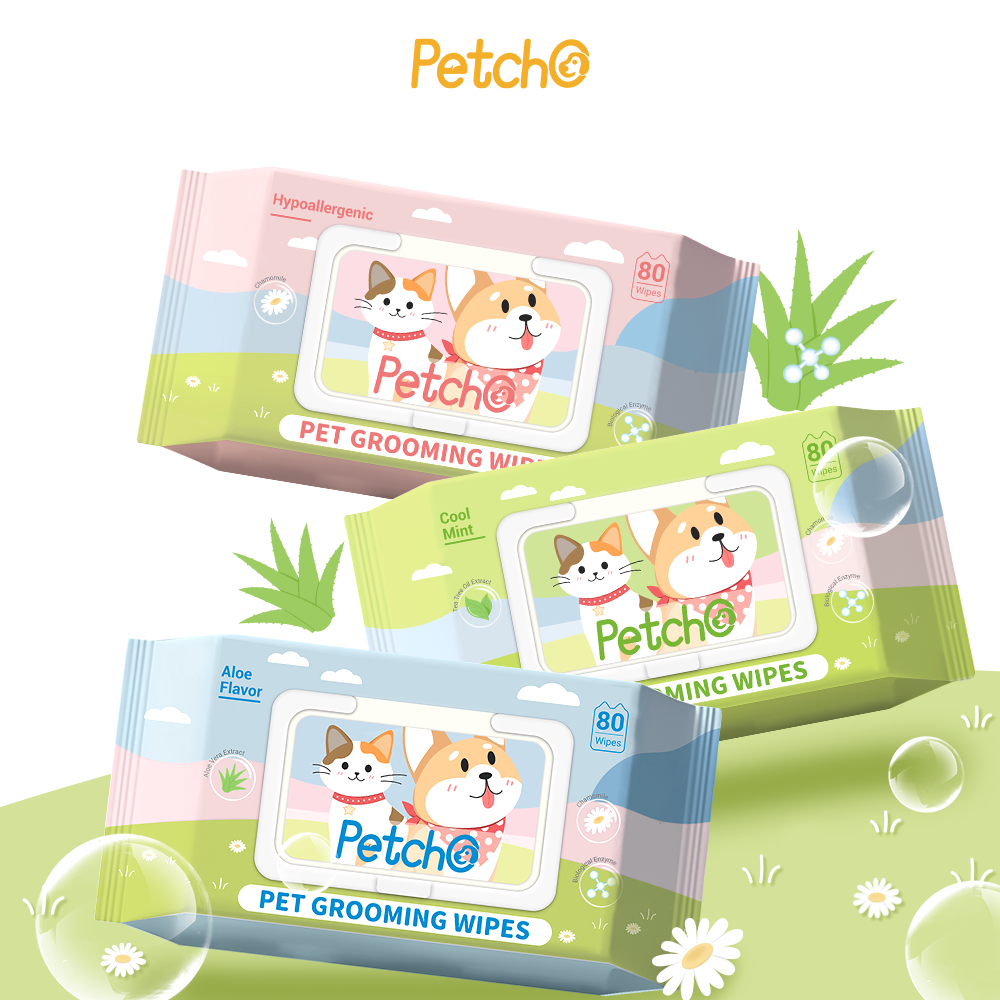 Petcho ทิชชู่เปียก ผ้าเปียกแมว ผ้าเปียกหมา ผ้าเช็ดทำความสะอาดสัตว์ ...
