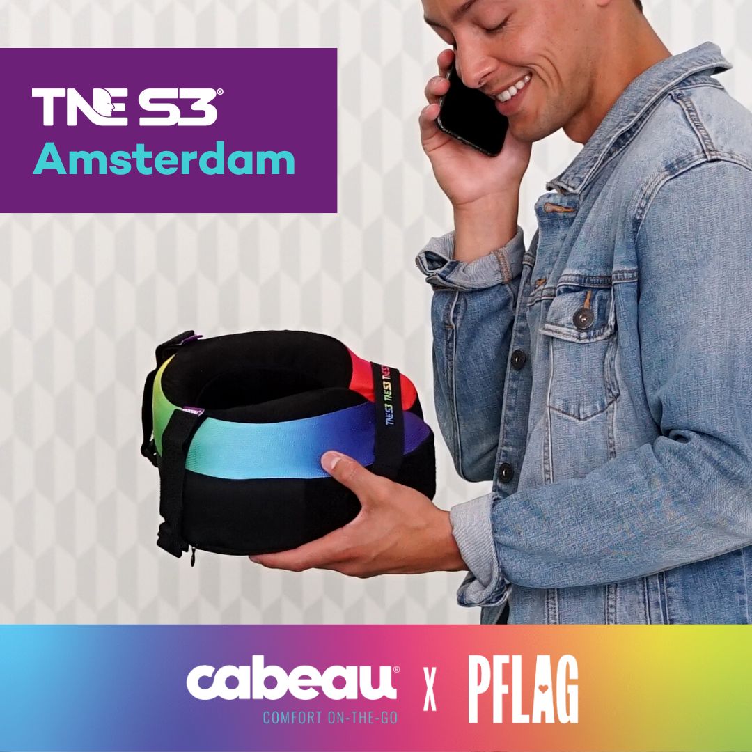 CABEAU The Neck's Evolution S3 (TNE) Neck Pillow หมอนรองคอ มีสายรองคาง แถมถุงเก็บ และที่อุดหูให้ ...