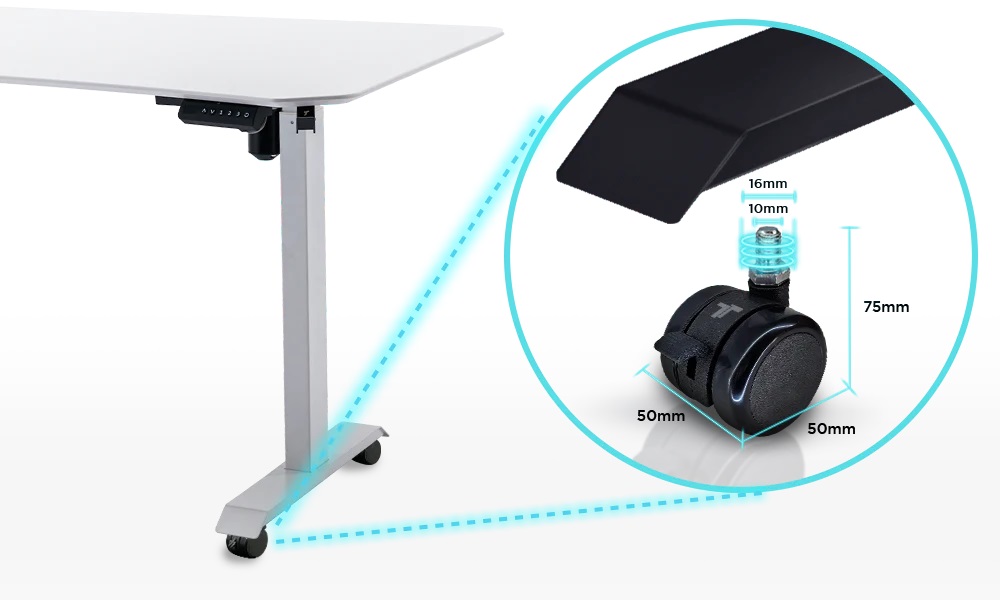 TTRacing ProGlide Desk Locking Caster 4 ล้อ สำหรับโต๊ะ Titus Smart Desk ...