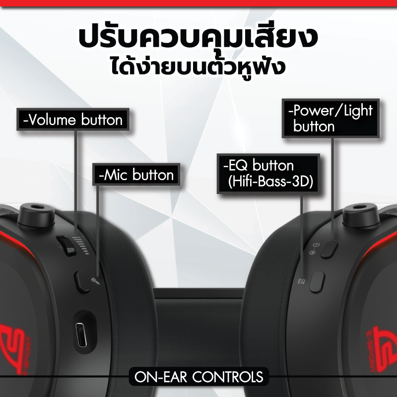 SIGNO E-Sport 2.4G Wireless Gaming Headphone TROPEZ รุ่น WP-600 (หูฟัง ...