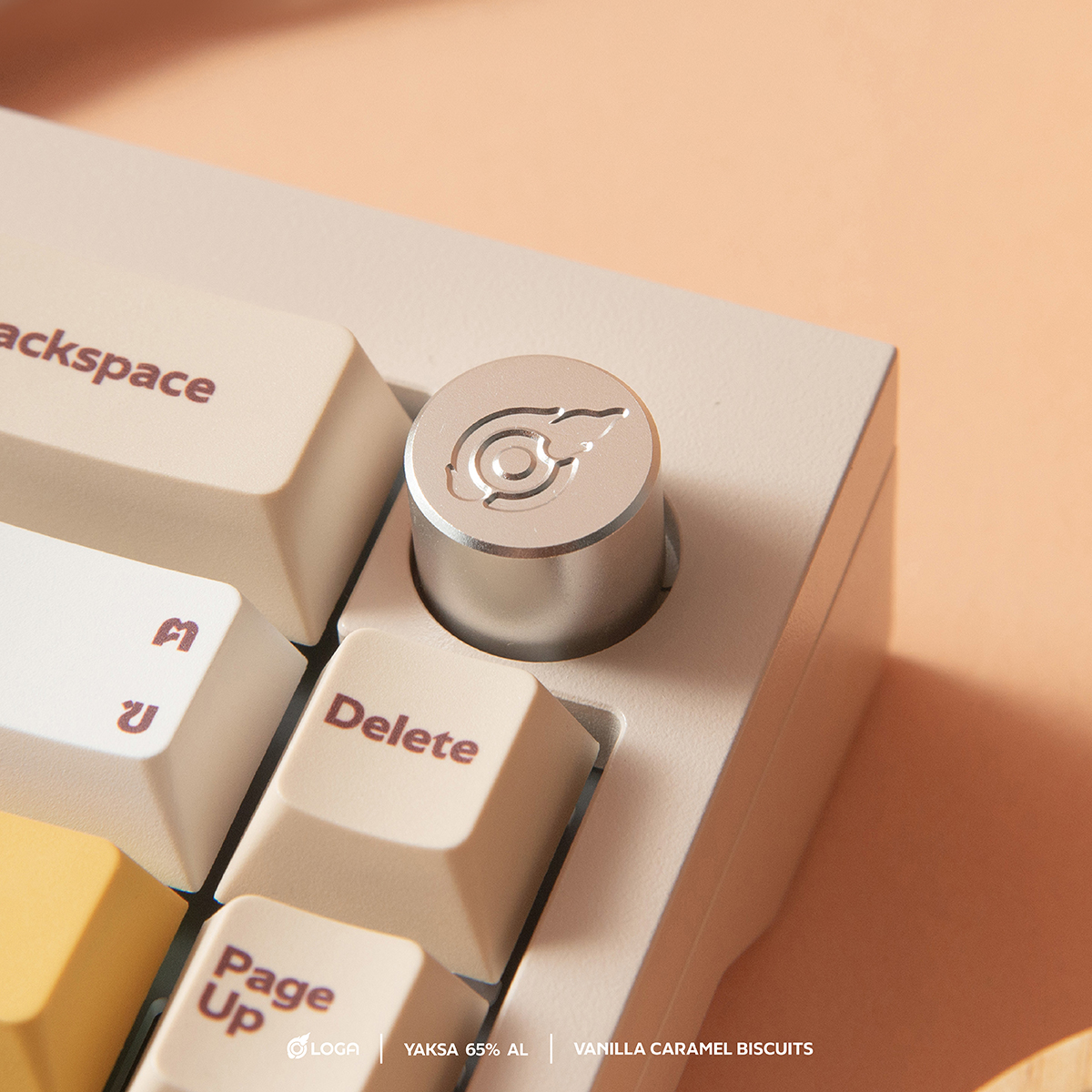 LOGA Yaksa 65AL Aluminum wireless mechanical keyboard : Vanilla Caramel Biscuits | Shopee Thailand