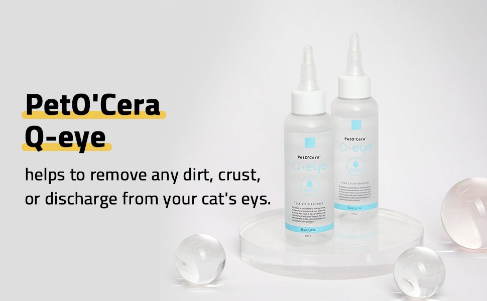 [Breezy Tail] Pet’O CERA Q-Eye น้ำยาทำความสะอาดรอบดวงตาสุนัขและแมวสูตร ...