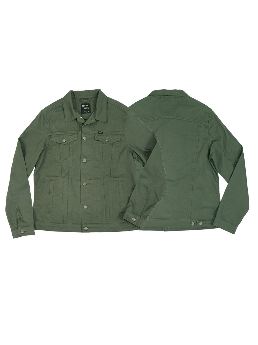 ิBOVY X JACKET-PREMIUMCOTTON -เสื้อแจ็คเก็ตผ้าพรีเมี่ยมคอตตอลทวิล เขียว ...