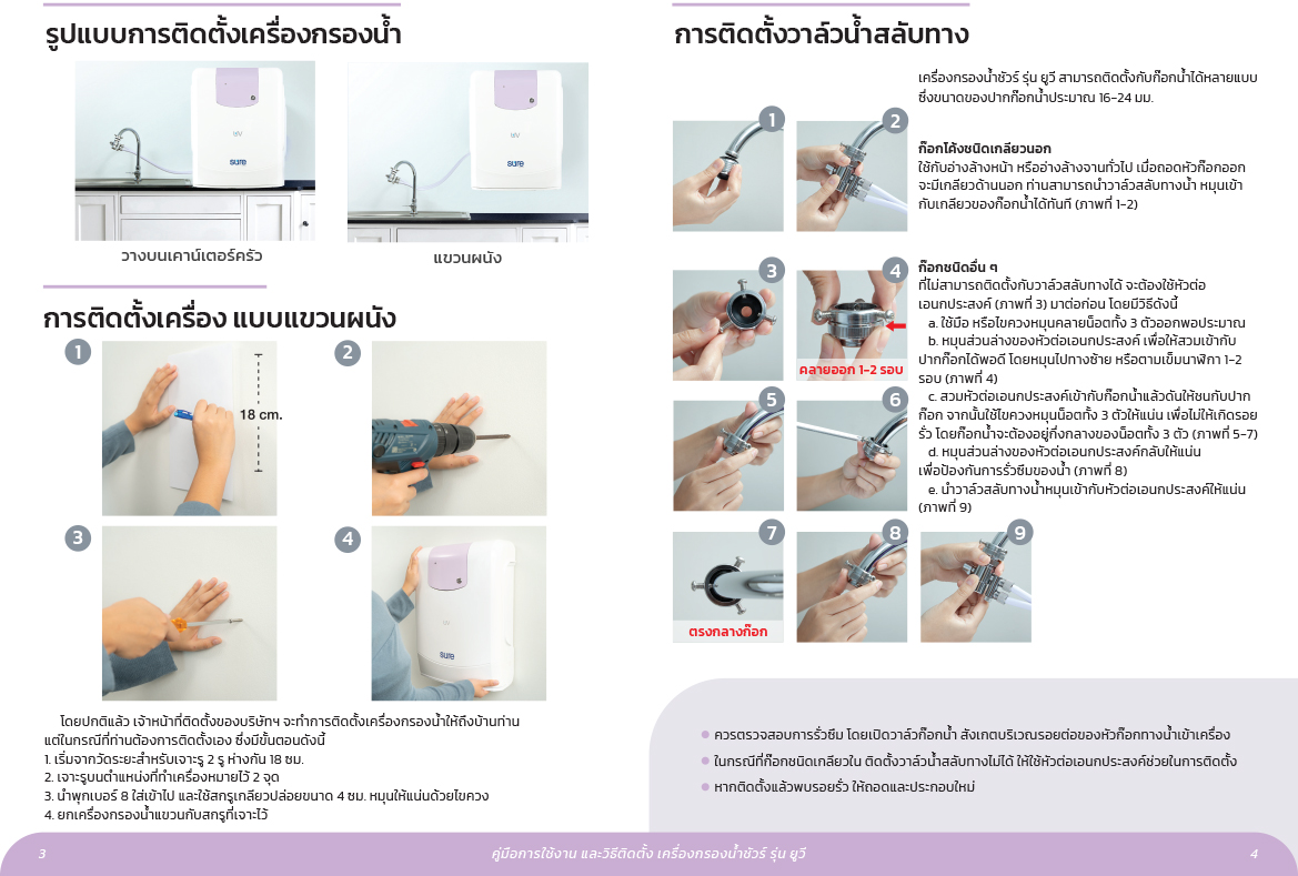 SAFE เครื่องกรองน้ำ รุ่น Sure UV ระบบ UV กรอง7 ขั้นตอน ฆ่าเชื้อโรคในน้ำด้วยแสง UV | SX 10100504 ...