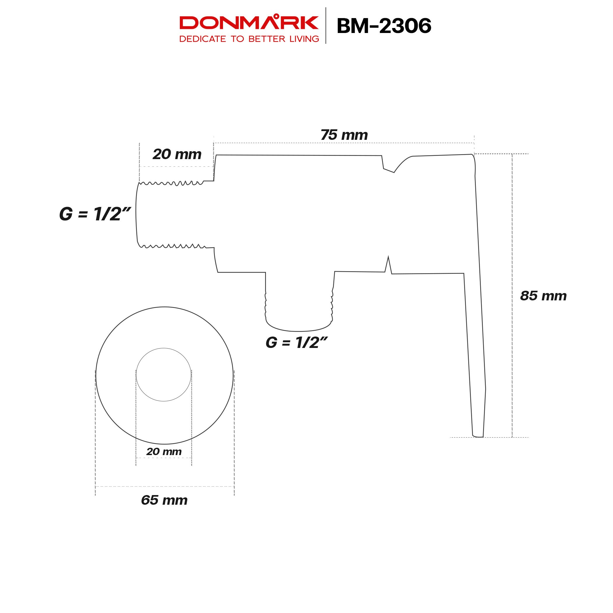 DONMARK วาล์วต่อฝักบัวสีดำ เซรามิคทองหลือง ด้ามยก รุ่น BM-2306 | Shopee Thailand