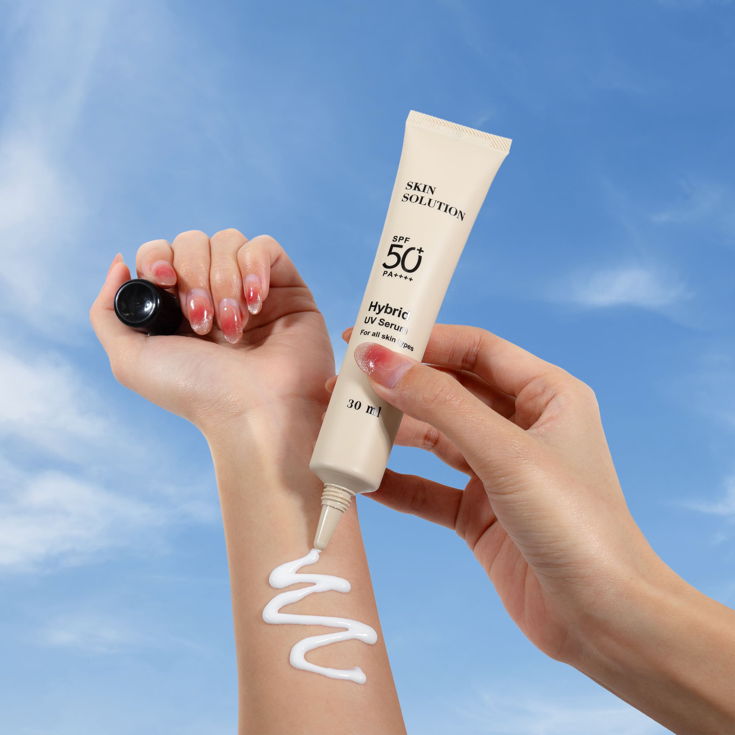 SKIN SOLUTION - Hybrid UV Serum SPF50+PA++++ (30 ml.) กันแดด สกิน ...