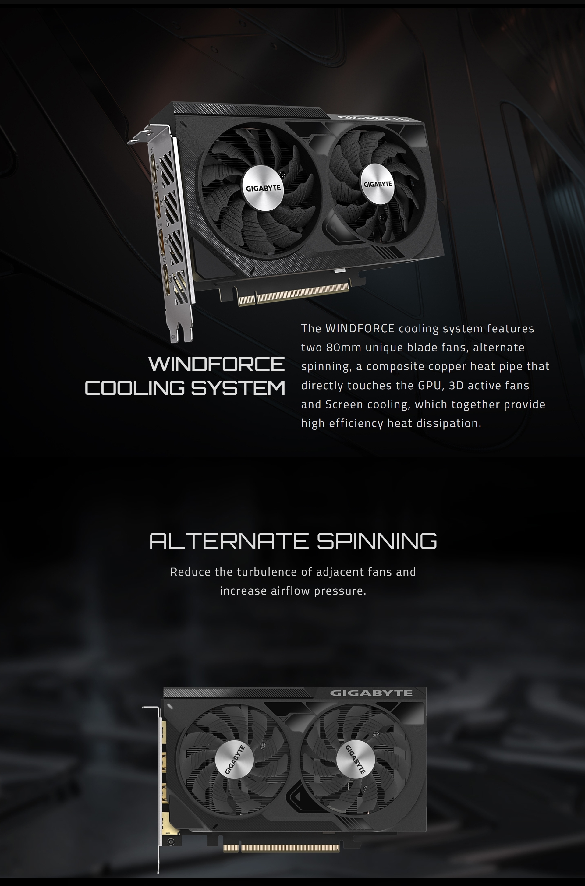 GIGABYTE GeForce RTX 4060 WINDFORCE OC 8G (VGA Card) GV-N4060WF2OC-8GD ...