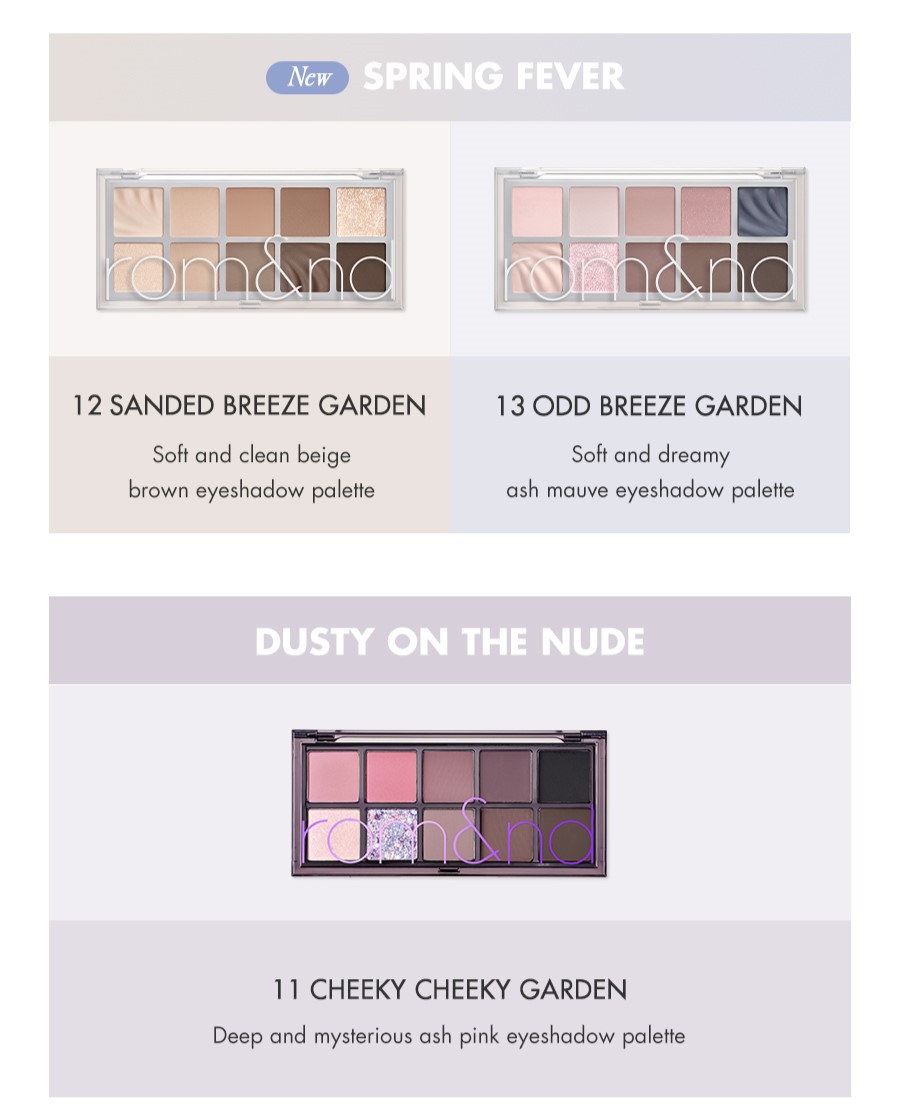 [rom&nd official] rom&nd NEW Better Than Palette (11 colors) New Colors ...