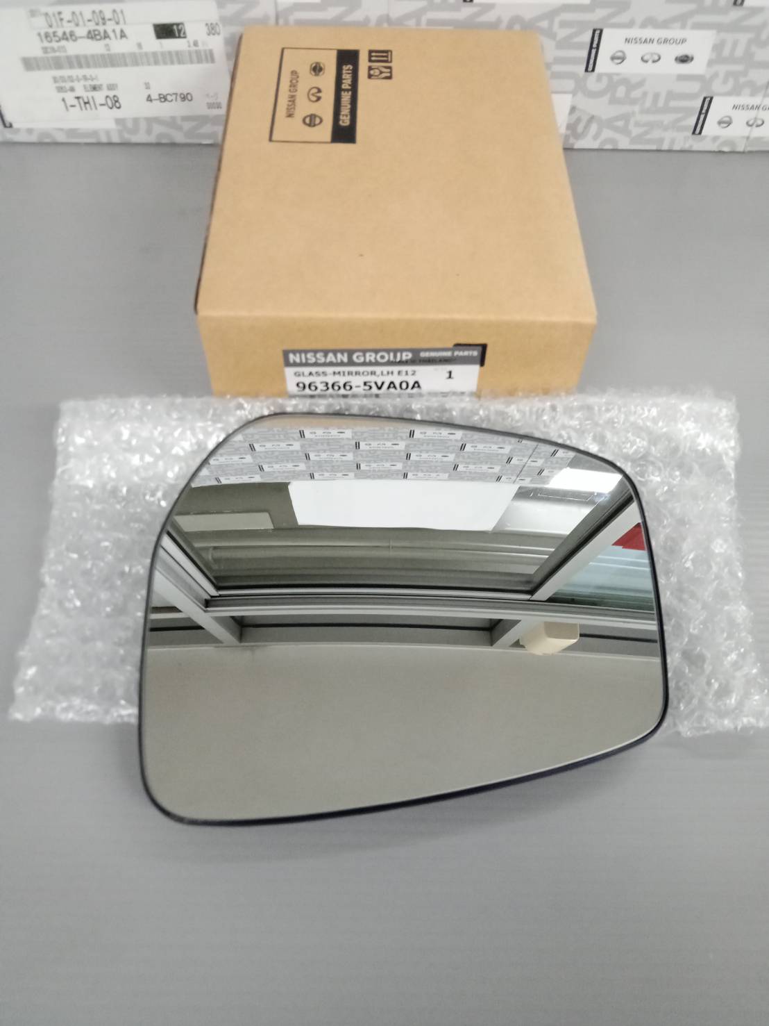 แผ่นกระจกมองข้างซ้าย NISSAN ALMERA TURBO N18 , NOTE E12 96366- 5VA0A ...