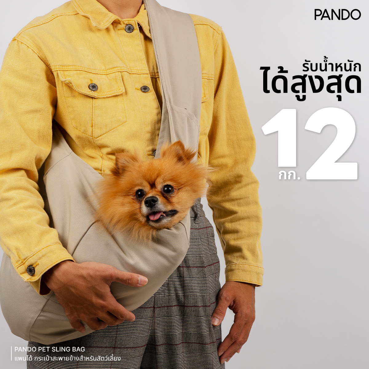 [สินค้าใหม่] PANDO Pet Sling Bag แพนโด้ กระเป๋าสะพายข้างสำหรับสัตว์ ...
