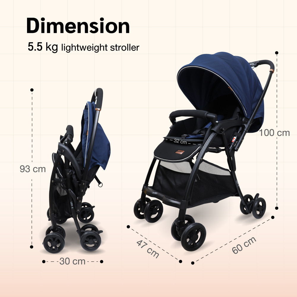 GLOWY Leo X Stroller เหมาะสำหรับเด็กแรกเกิด - 36 เดือน | Shopee Thailand