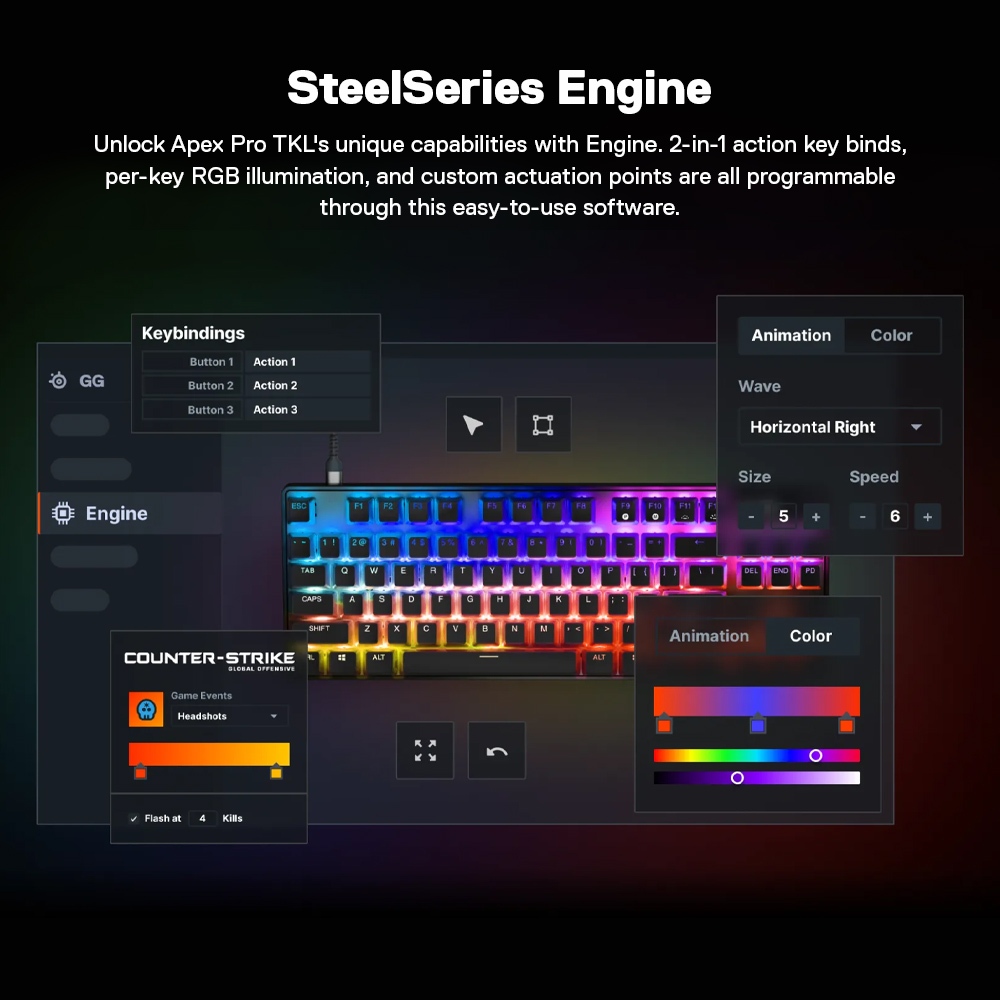 SteelSeries Apex Pro TKL Optical Gaming Keyboard คีบอร์ดเกมมิ่ง ...