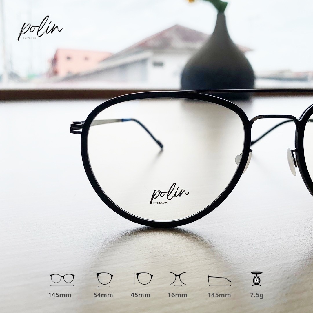 Polin 1004 กรอบแว่นน้ำหนัก เบาทน ไร้สกรู ทรงสวยหรู | Shopee Thailand
