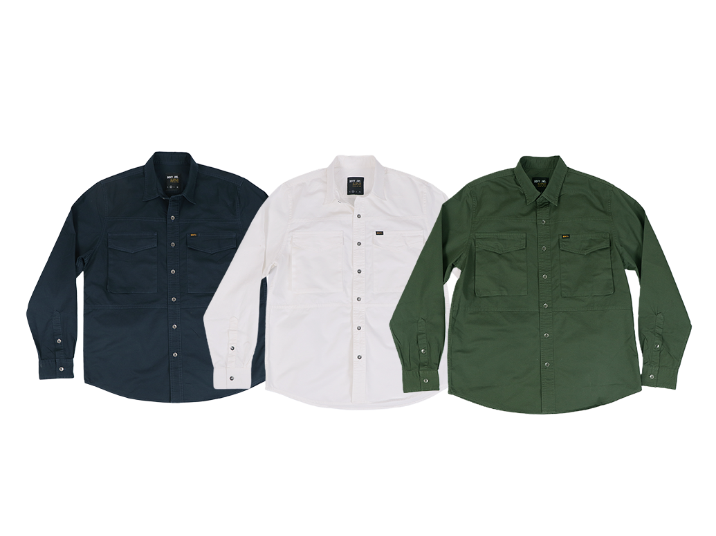 BOVY SHIRT SLIM X เสื้อเชิ้ตสลิมแขนยาวแต่งกระเป๋าหน้าTEXTURE -BBS3927 | Shopee Thailand