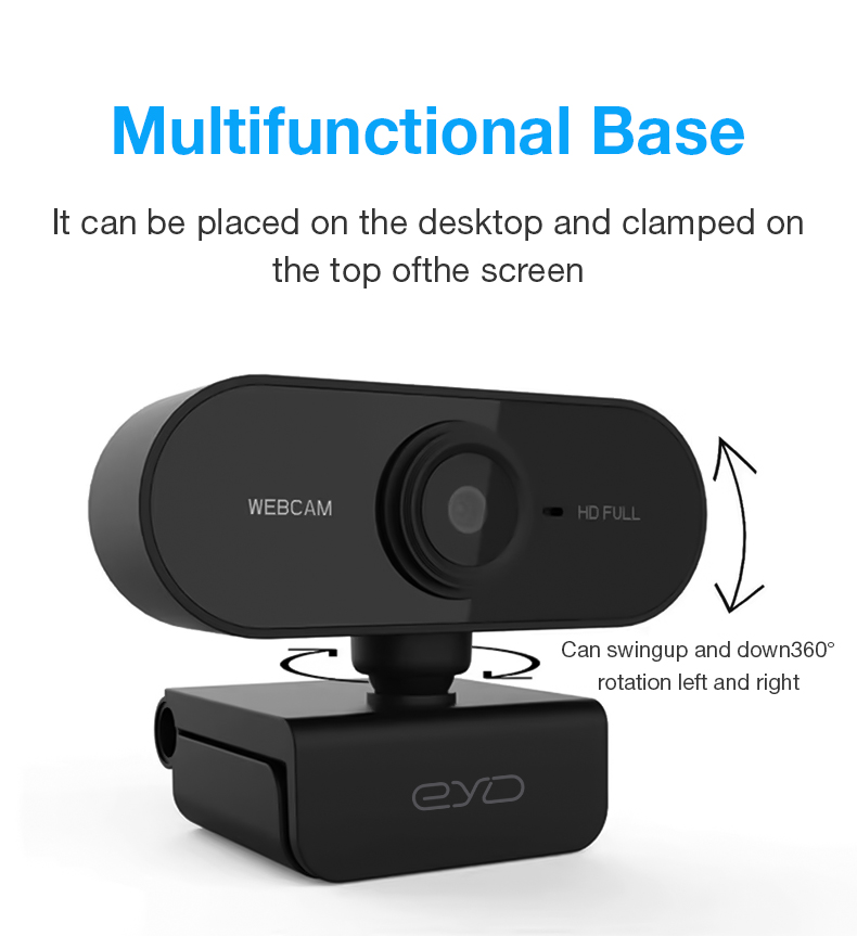 EYD PC01 กล้องเว็บแคมถ่ายทอดสด Full HD 1080p พร้อมไมโครโฟนตัดเสียงรบกวน ...