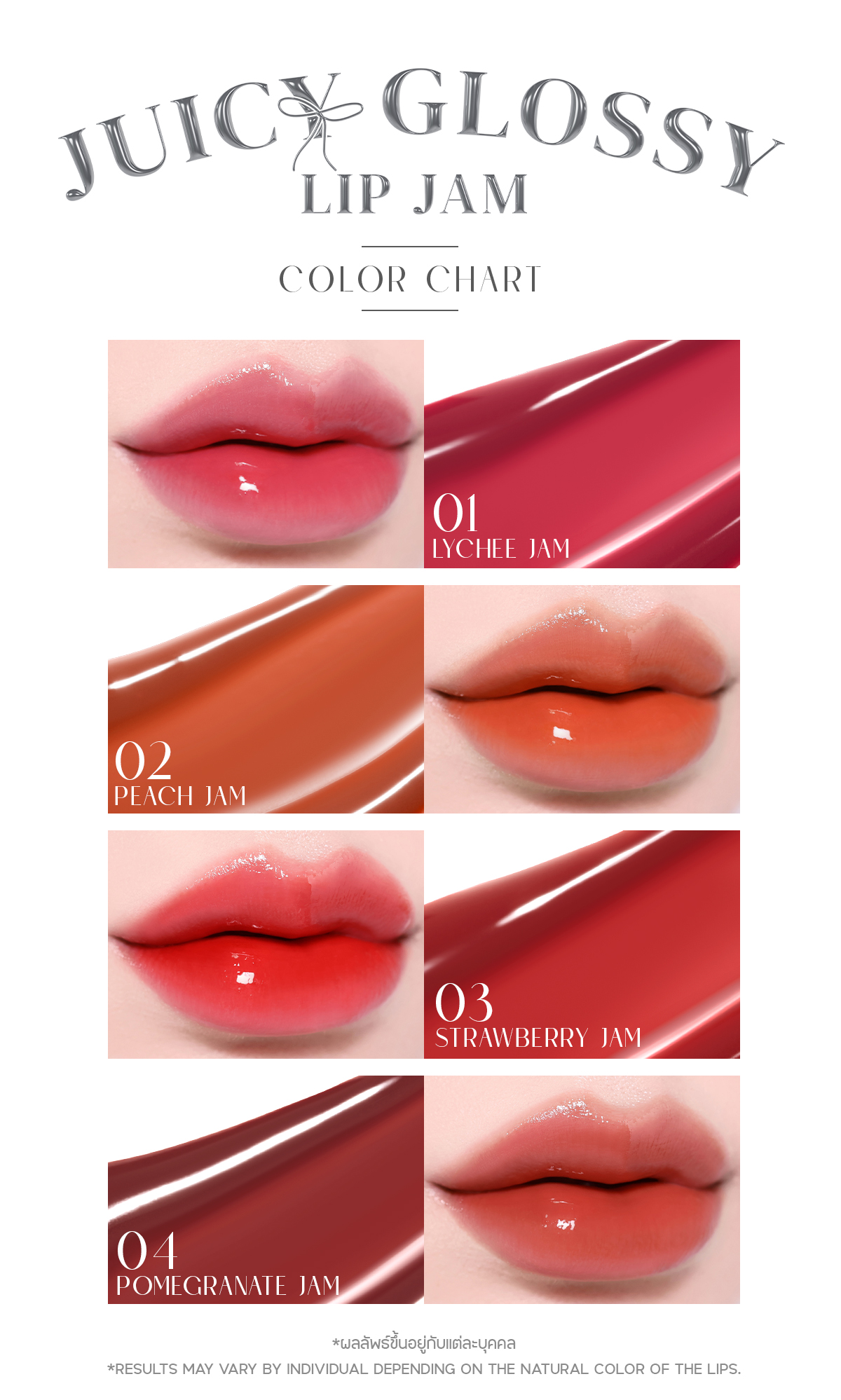 BEAUTILAB Juicy Glossy Lip Jam ลิปแจมน้ำกลิ้ง ปากฉ่ำวาว เนื้อกลอสซี่ ...