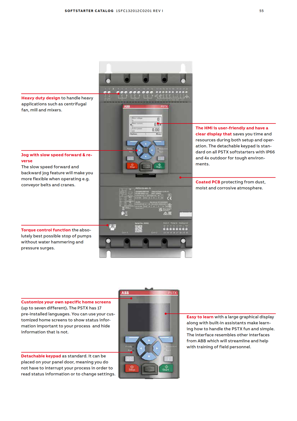 ABB Softstarter PSTX85-600-70 (85A 45kW) ซอฟสตาร์ทเตอร์ ใช้ควบคุมมอเตอร์ PSTX The advance range ...