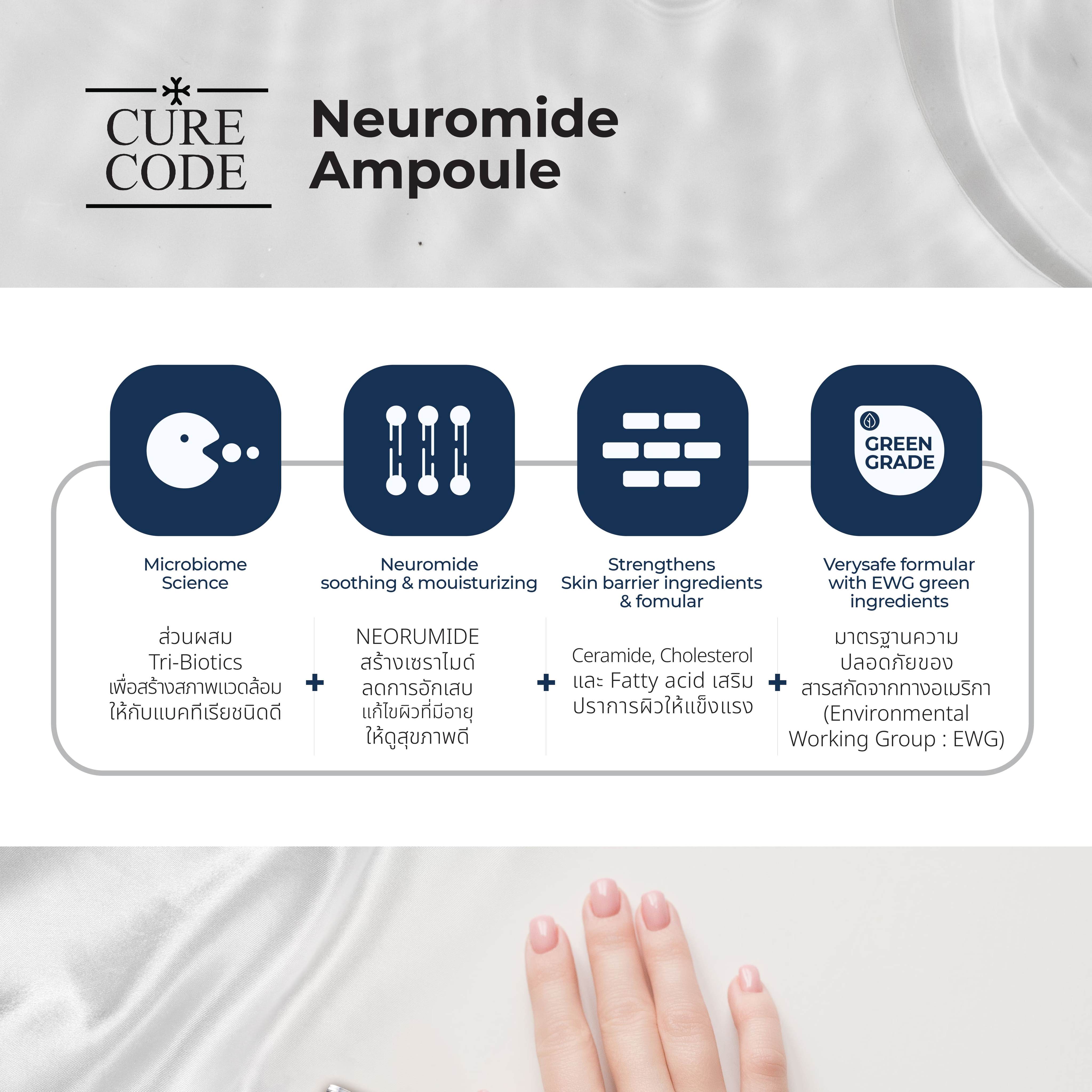 CURECODE NEUROMIDE AMPOULE 50 ML เซรั่มเนื้อเข้มข้น มอบความชุ่มชื้น ให้ผิวกระจ่างใส | Shopee ...
