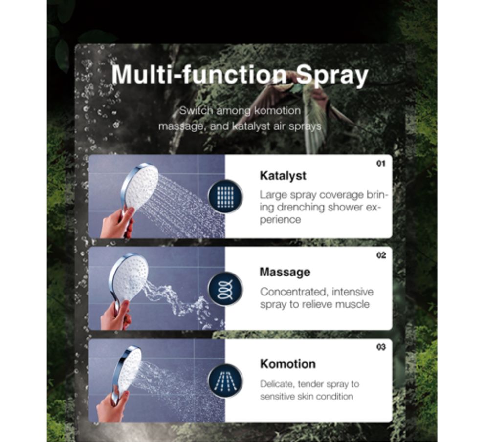 KOHLER (Set D) Rainduet multi-function handshower with bracket&hose K ...