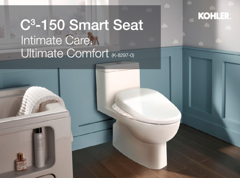 KOHLER C3-150 toilet seat w/bidet functional ฝารองนั่งอเนกประสงค์ แบบใช้ไฟฟ้า C3-150 K-8297X-0 ...